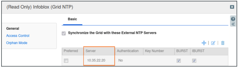 Verifying NTP configuration in NIOS Grid (1501)